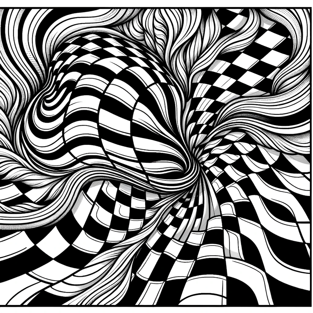 Checkerboard Optical Illusion - Creative Coloring World
