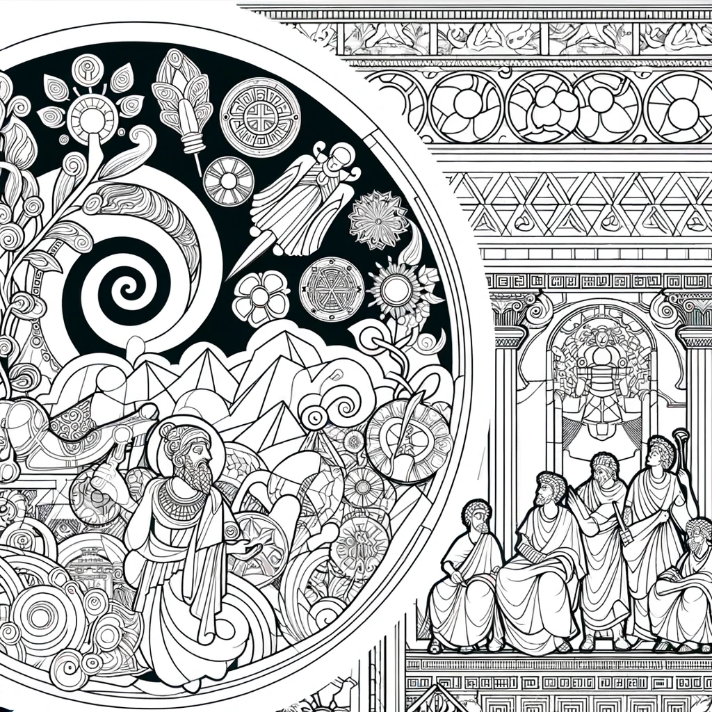 Greek Mythological Scenes - Creative Coloring World