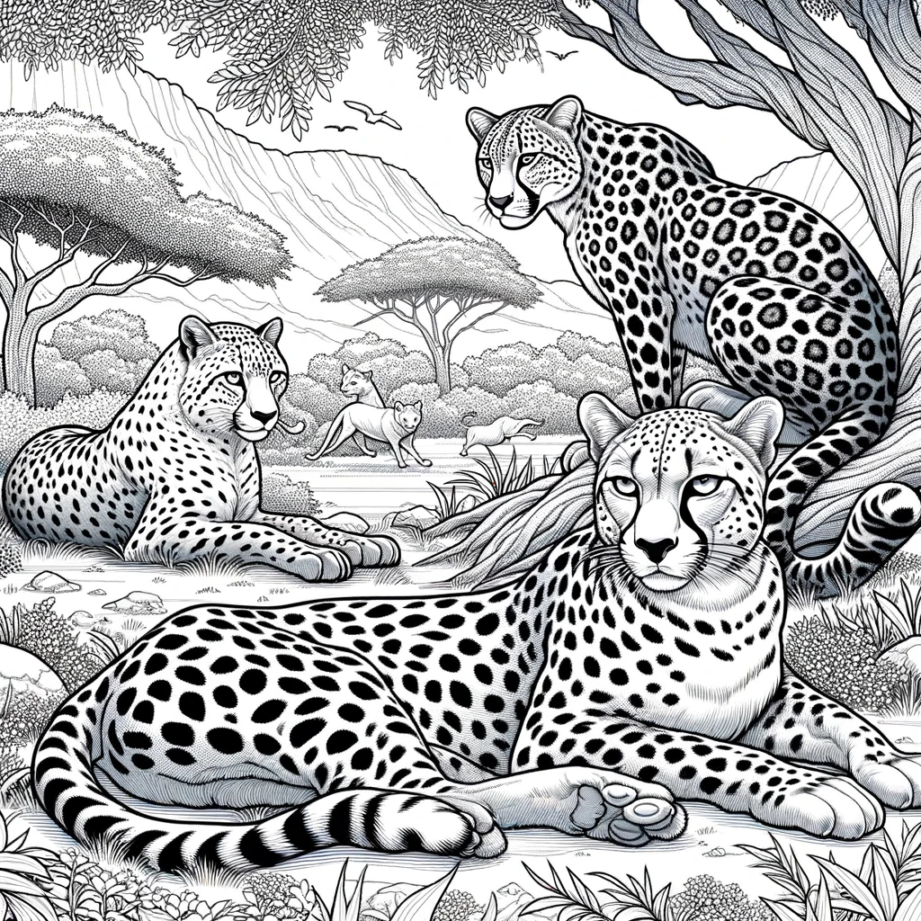 Big Cat Art Coloring Page - Creative Coloring World