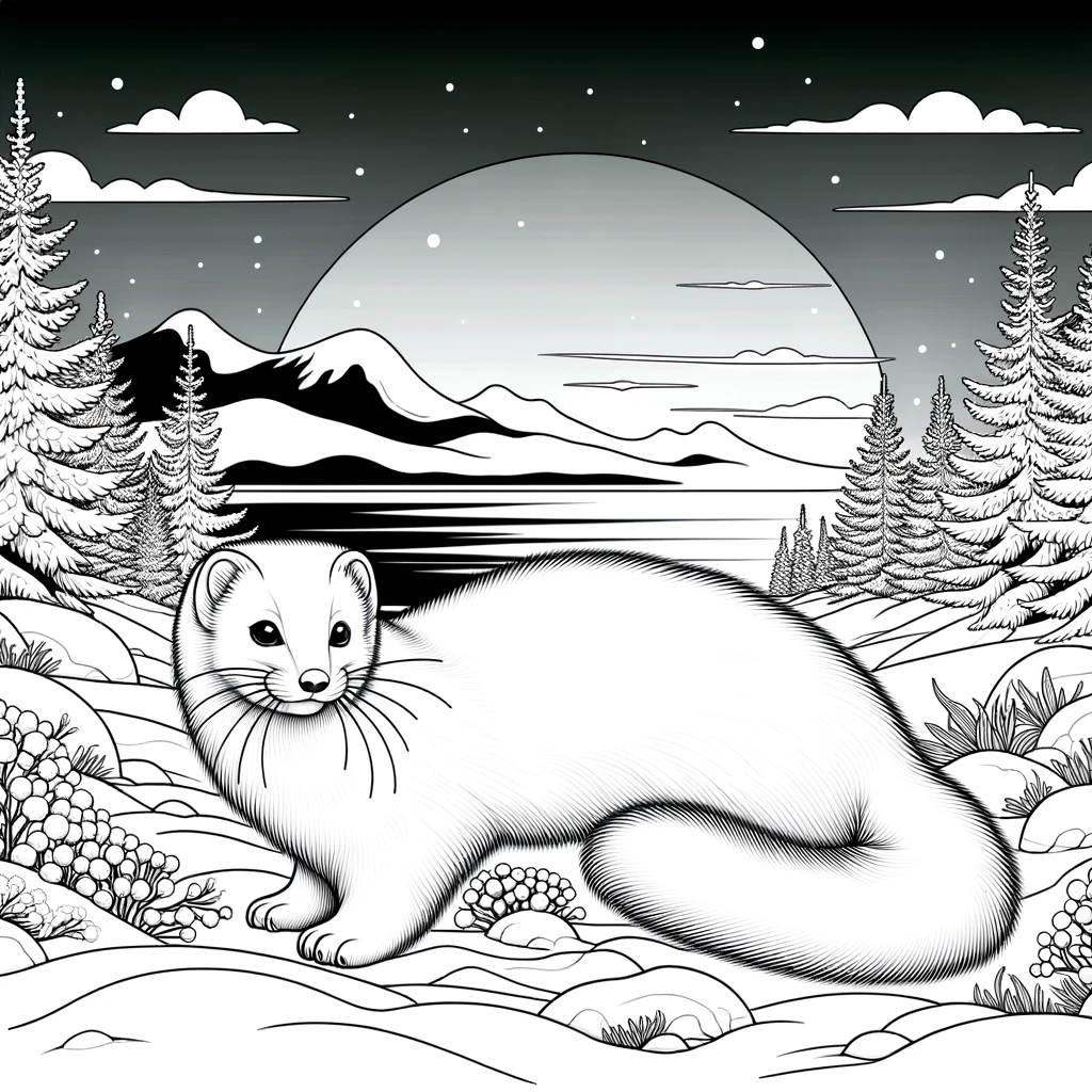Ermine Coloring Page - Creative Coloring World