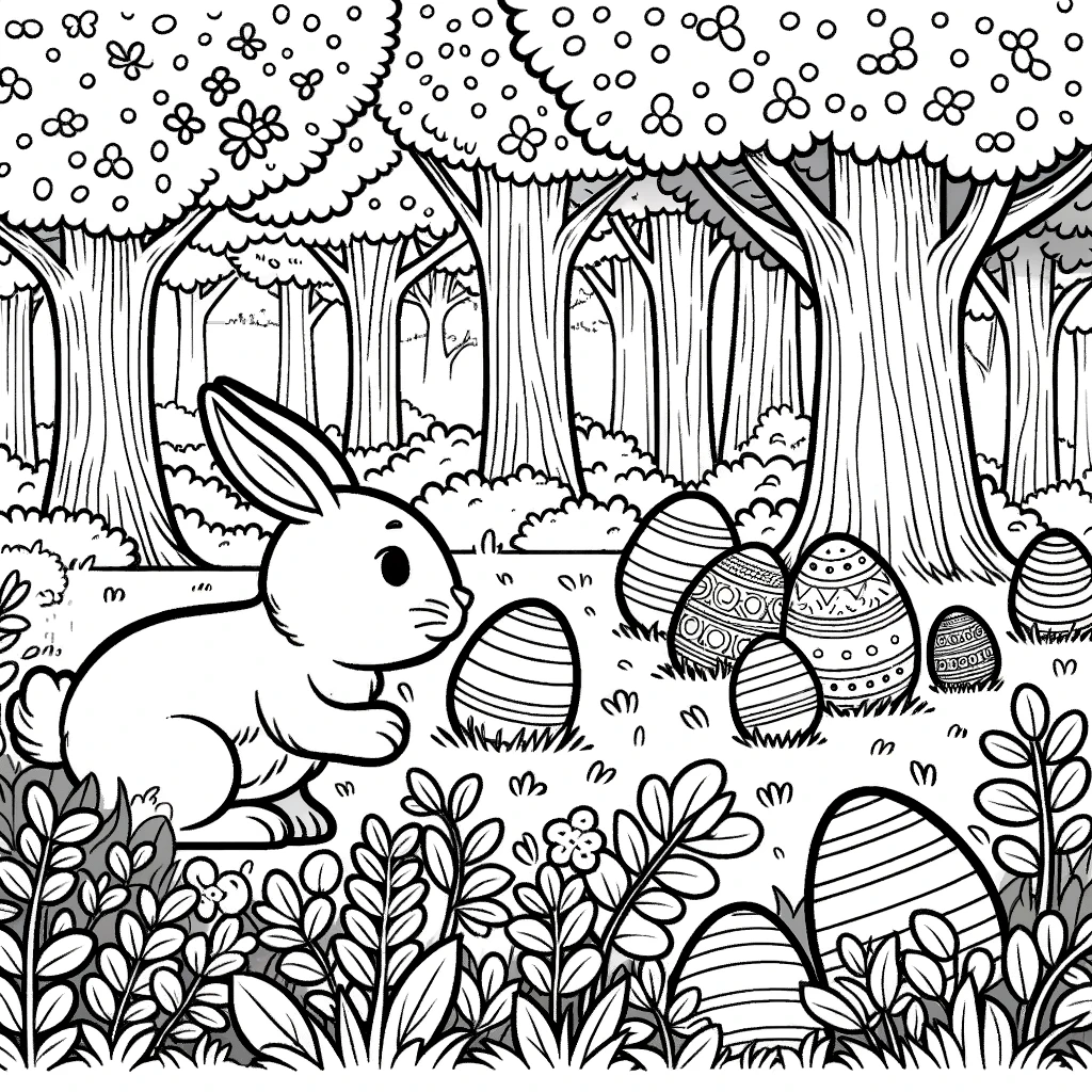 Bunny's Easter Egg Hunt - Creative Coloring World