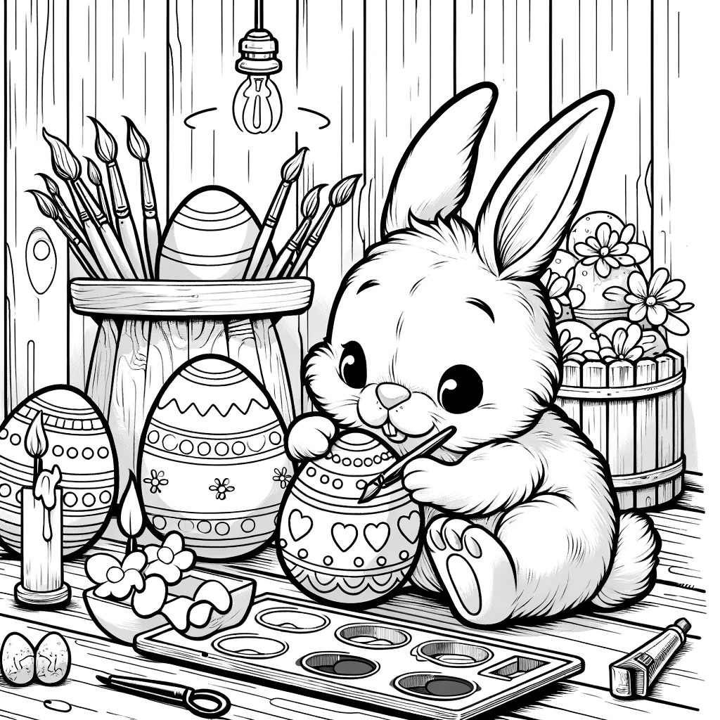 Easter Bunny's Artistic Corner - Creative Coloring World