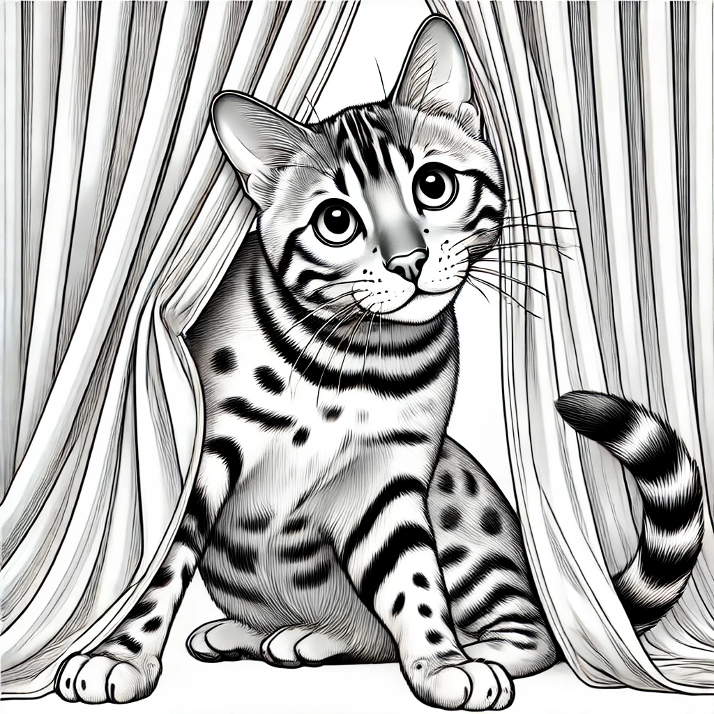 Abstract Cat Art Coloring Page – Creative Coloring World